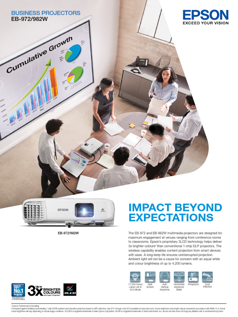 EB-972 982W Prijector | PDF | Display Technology | Electronics