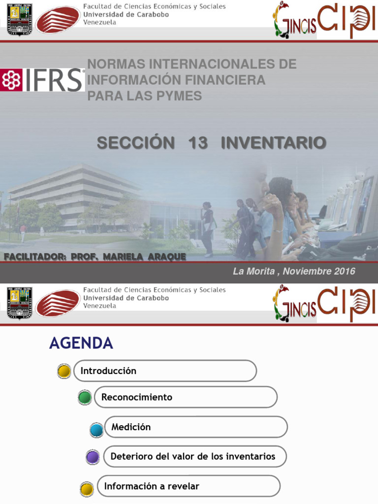 Presentacion Seccion 13 NIIF PYMES | PDF | normas internacionales de INFORMACION FINANCIERA | Costo