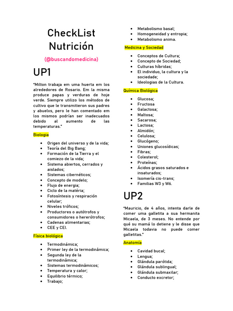 CheckList Completo Nutri | Descargar gratis PDF | Nutrición | Dieta y ...