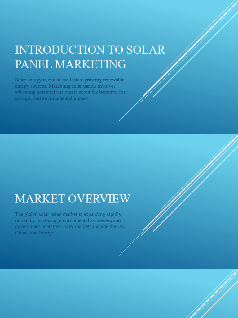 Introduction to Solar Panel Marketing | Download Free PDF | Digital ...