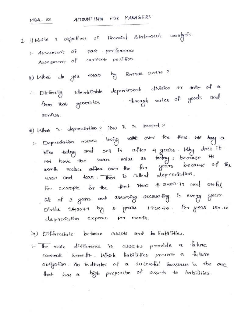 Mba First Year Assignment | PDF