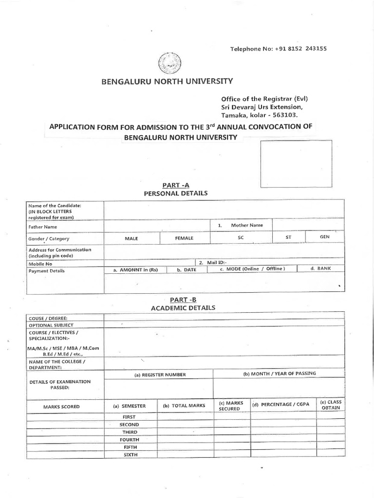 3rd Annual Convocation - Application Form | PDF