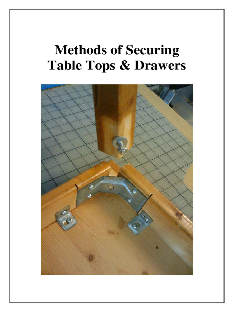 12 Methods of Securing Table Tops | PDF