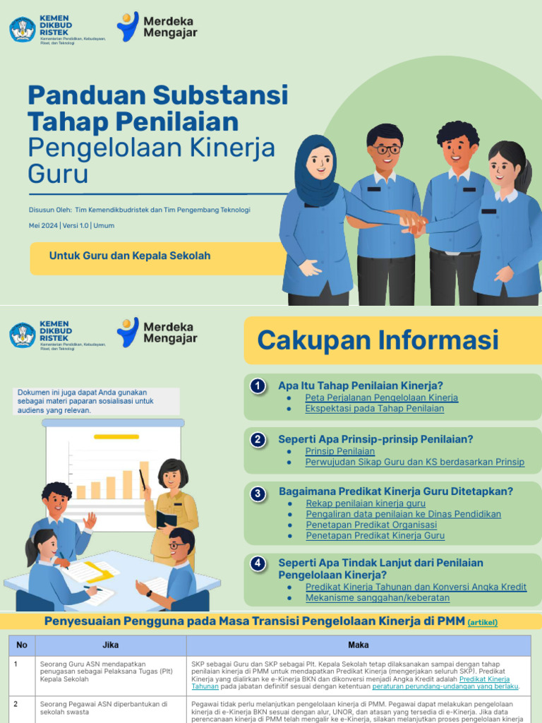 Panduan Substansi - Pengelolaan Kinerja Guru Tahap Penilaian-Compressed | PDF | Karier ...