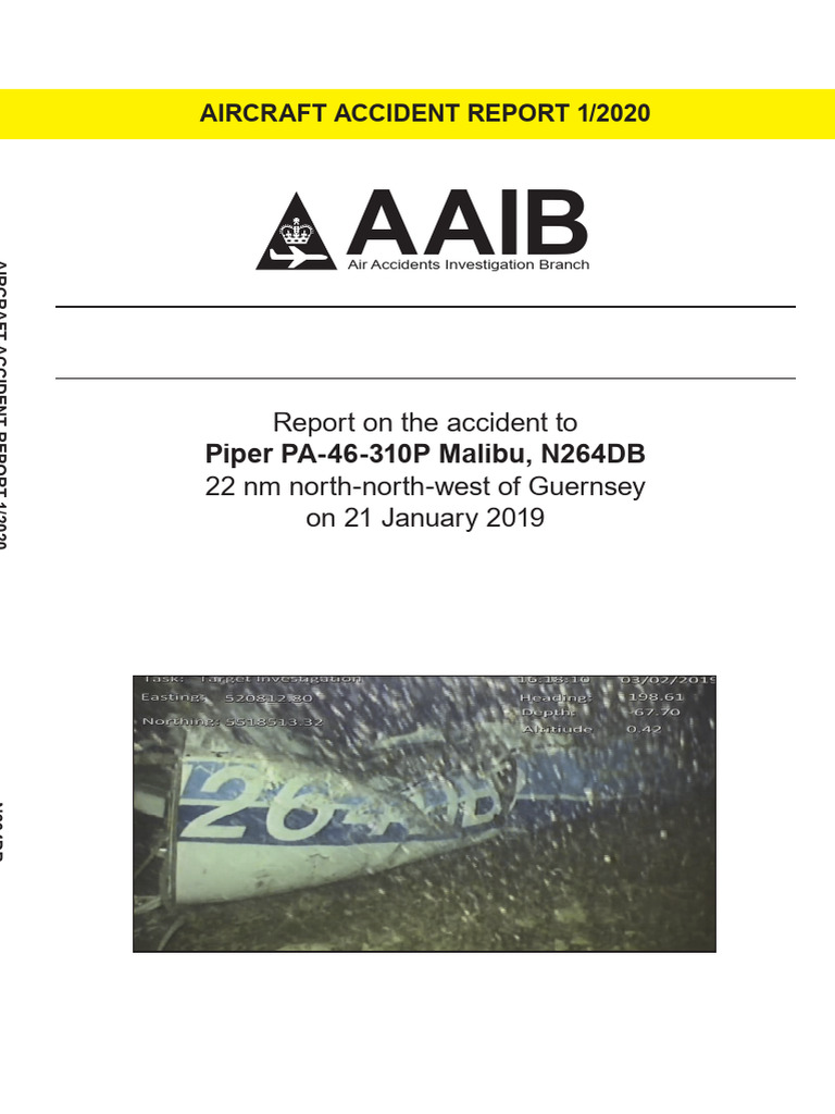 (190121) UK AAIB Report - Piper PA-46-310P Malibu - ACFT Lost Over ...