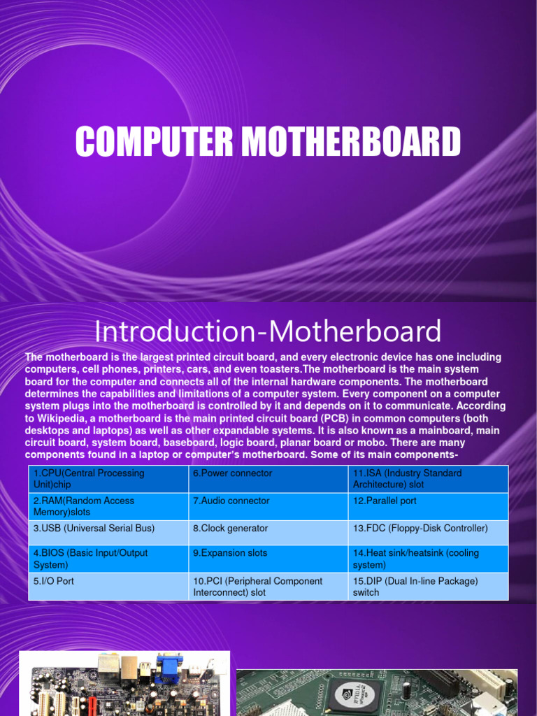 Computer Motherboard | PDF | Personal Computers | Personal Computing