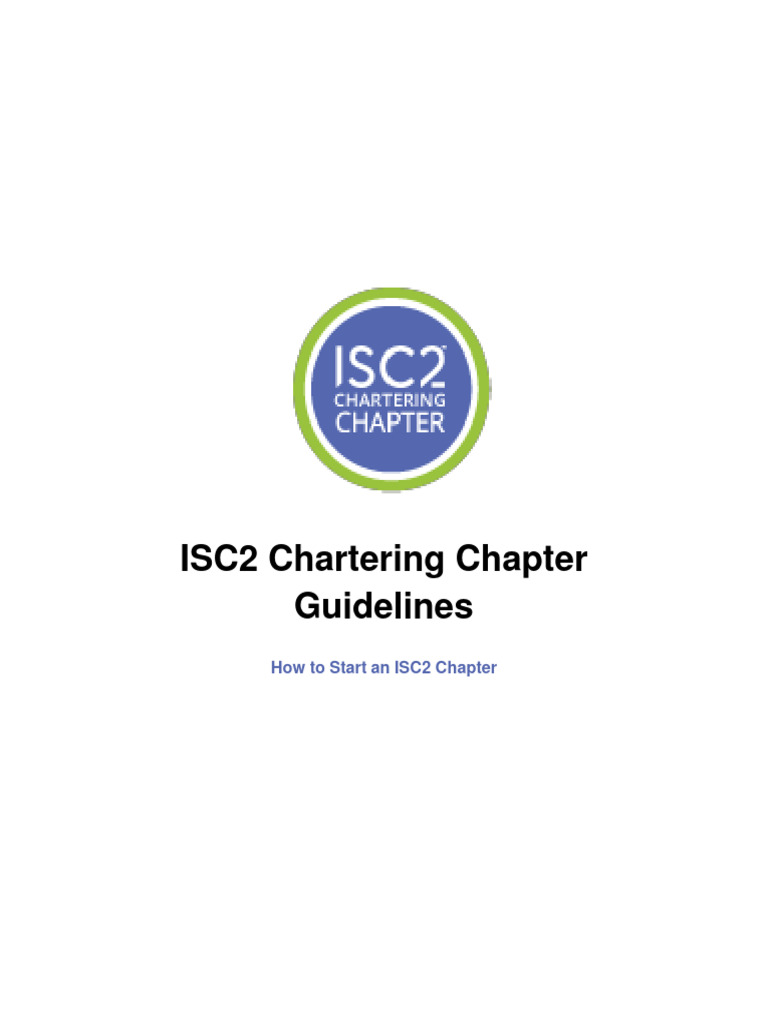 ISC2-Chapter-Guidelines | PDF | Mentorship | Felony