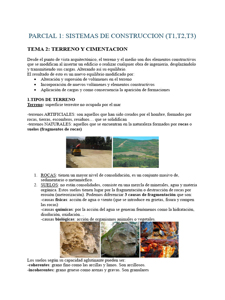PARCIAL 1-sistemas | PDF | Roca (geología) | Suelo