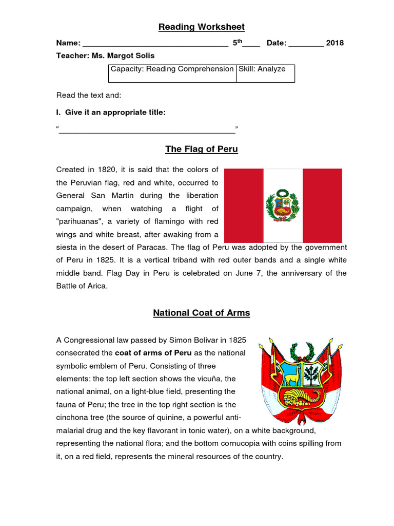 PERUVIAN-SYMBOLS | Download Free PDF | Peru | National Symbols