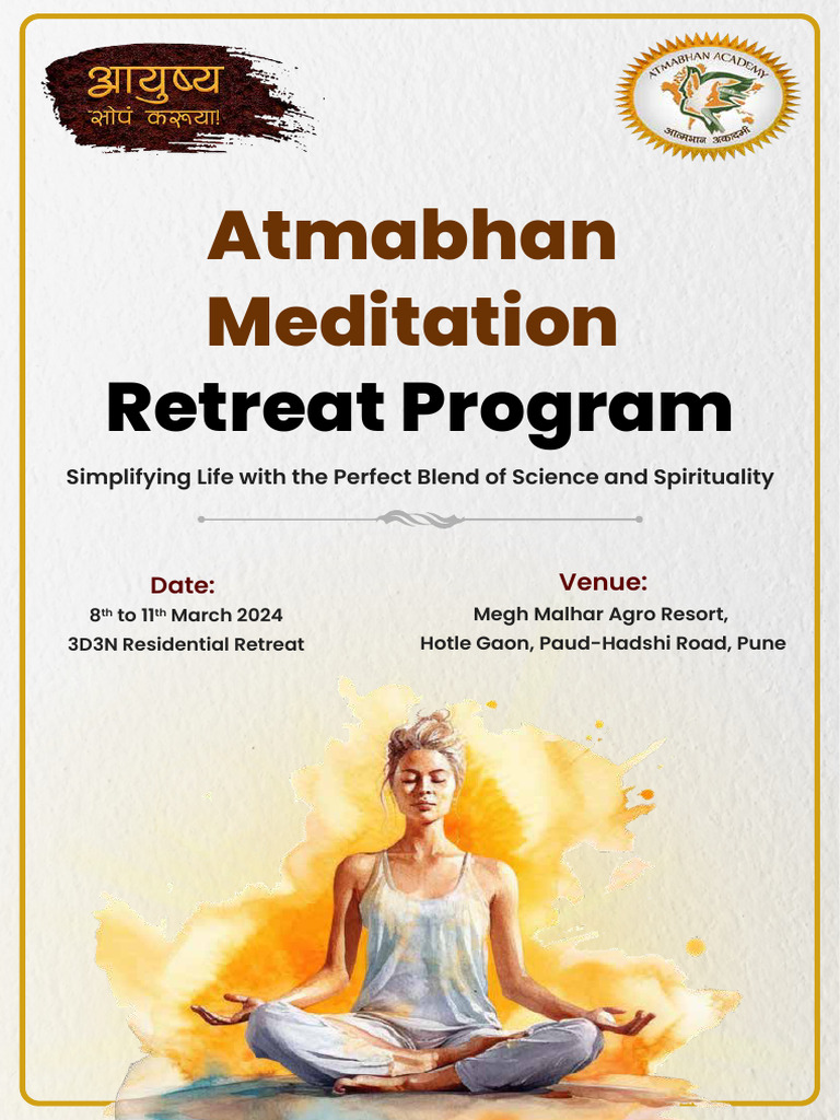Meditation Retreat Program Brochure | PDF | Meditation | Mindfulness