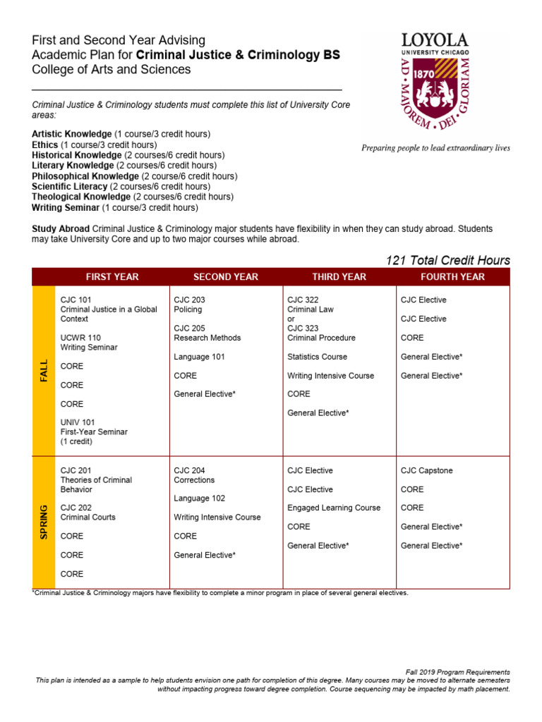 Sample Academic Plan - CJCR 1196 | PDF | Criminal Justice | Crime ...