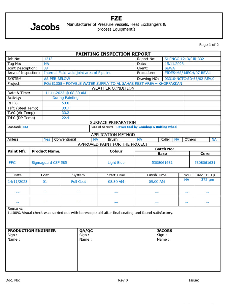 Internal Coating Report | PDF | Building Materials | Building Engineering