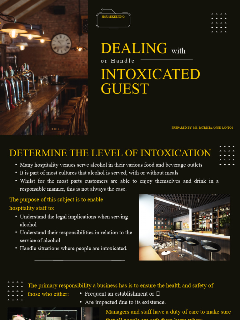 Managing Intoxicated Guests in Hospitality | PDF | Alcoholic Beverages ...