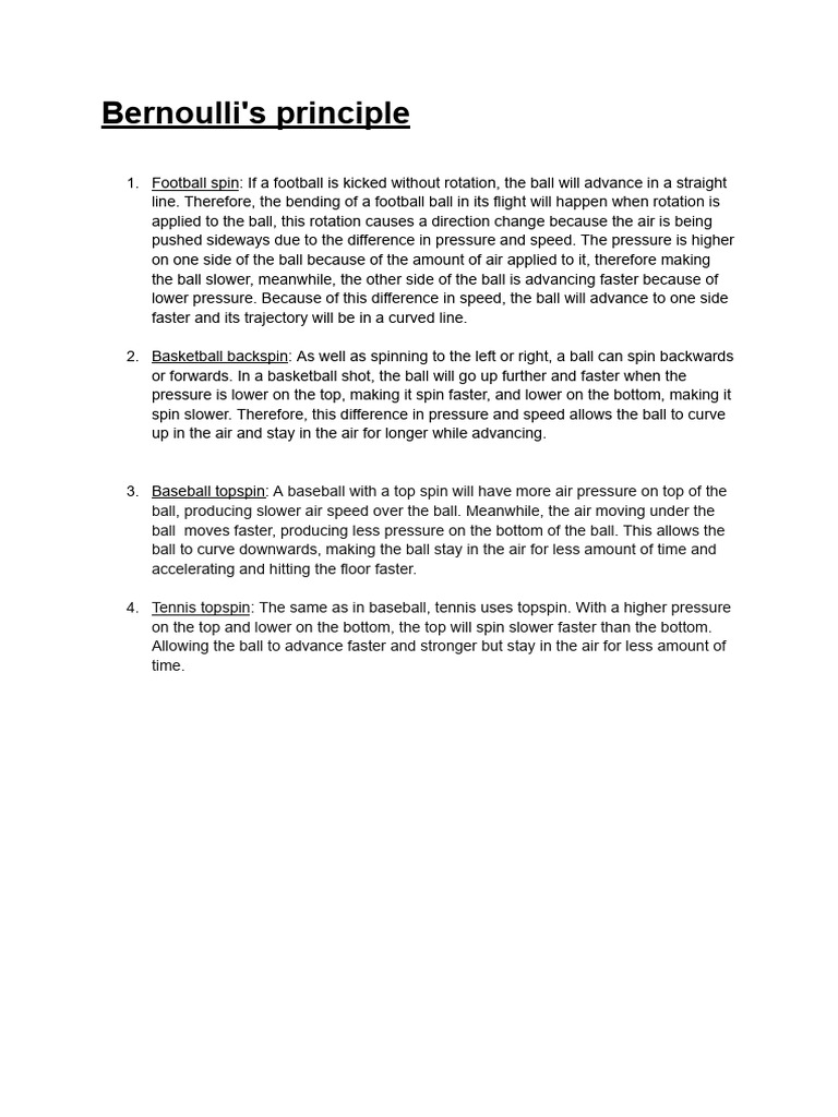 Bernoulli's Principle | PDF