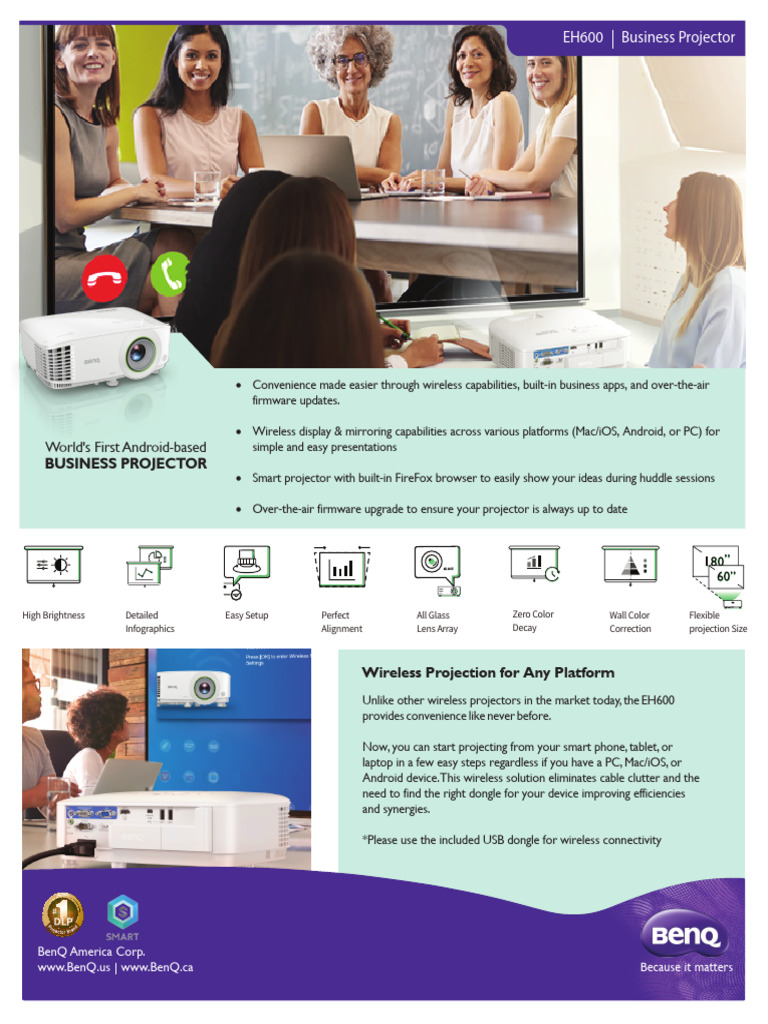 BenQ EH600 Projector - Datasheet | PDF | Android (Operating System) | Mobile App