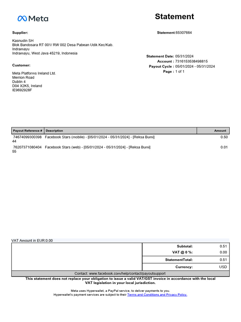 Statement 65307664 | PDF | Economies | Business