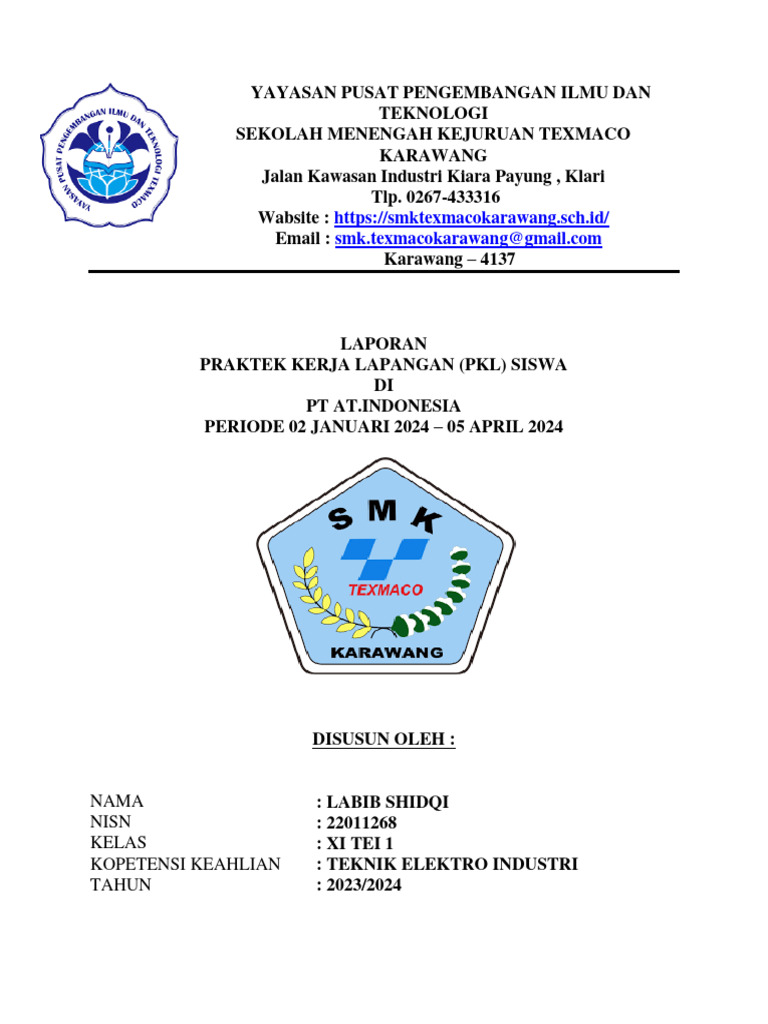 Laporan PKL SMK Texmaco Karawang | PDF