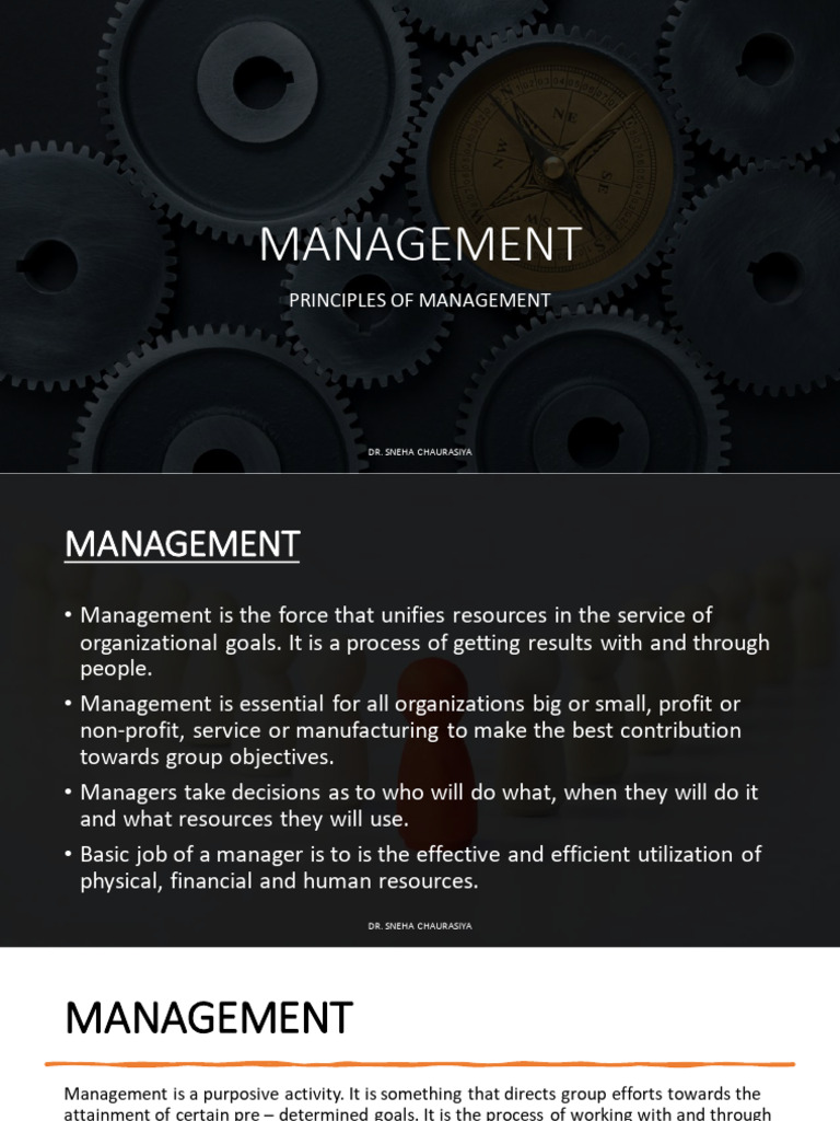Principles and Practices of Management | PDF | Science | Planning