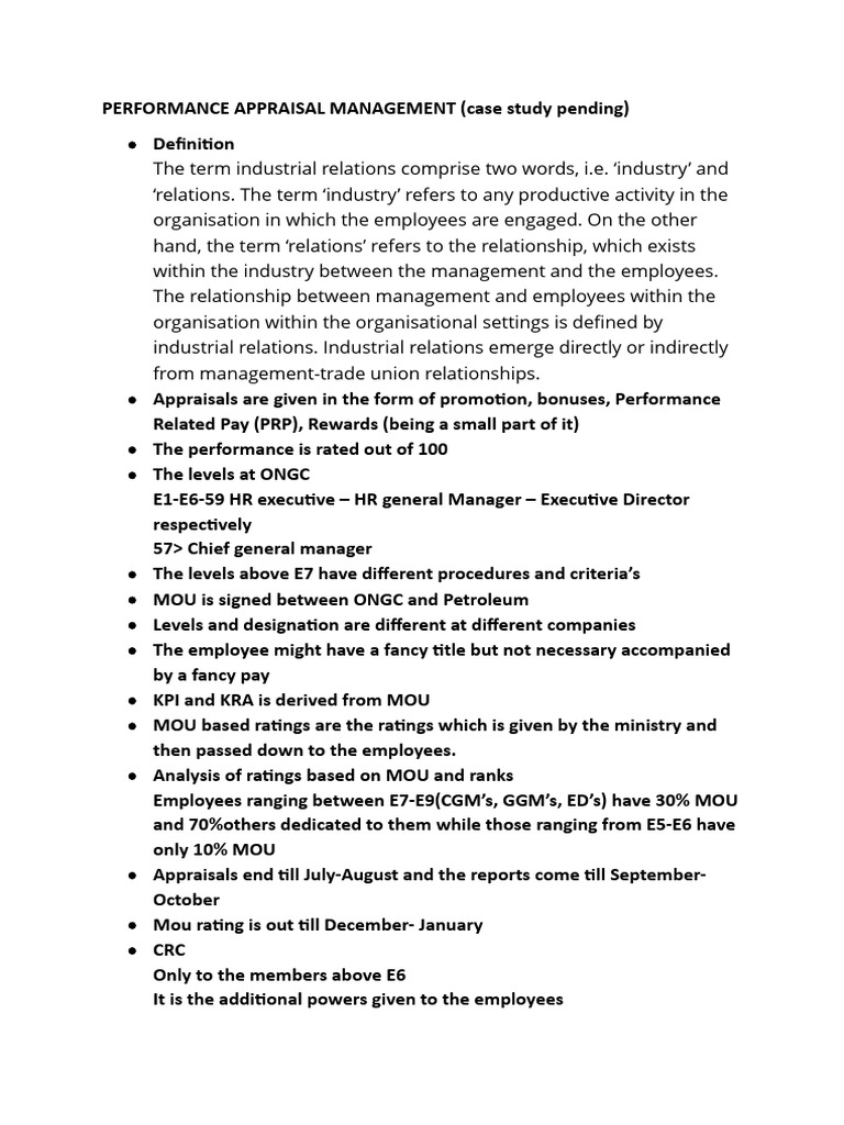 Performance Appraisal Management Pdf Leadership Business Economics