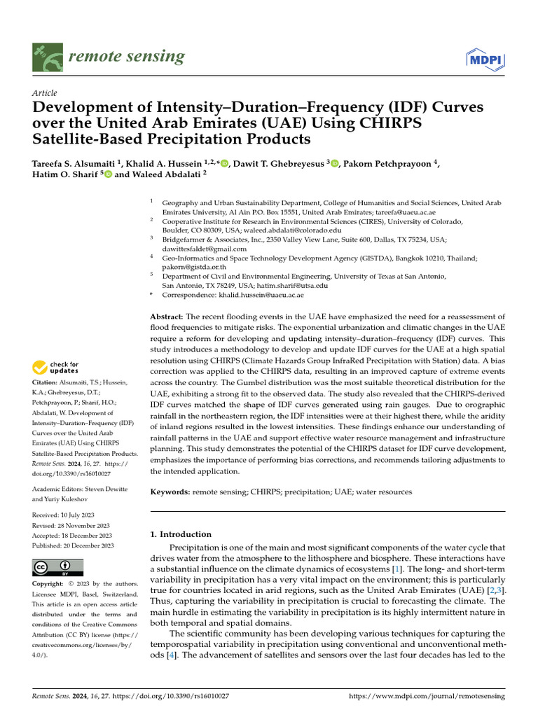 Intensity-Duration-Frequency (IDF) Curves | PDF | Precipitation | Rain