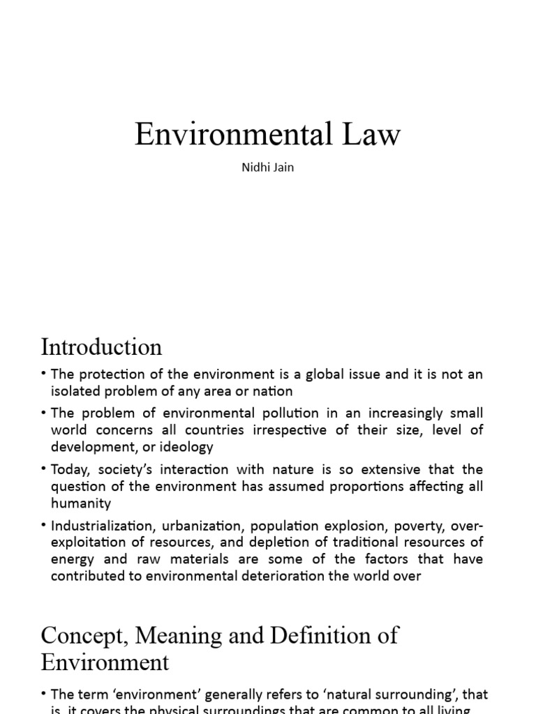 Environmental Law | PDF | Natural Environment | Ecosystem