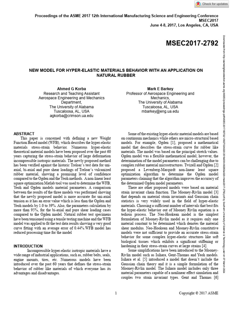 2017-New Model For Hyper-Elastic Materials Behavior With An Application ...