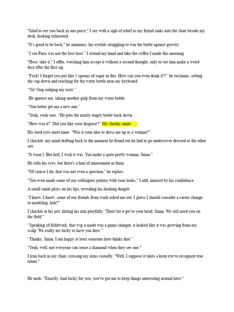 Glad To See You Back in One Piece | PDF