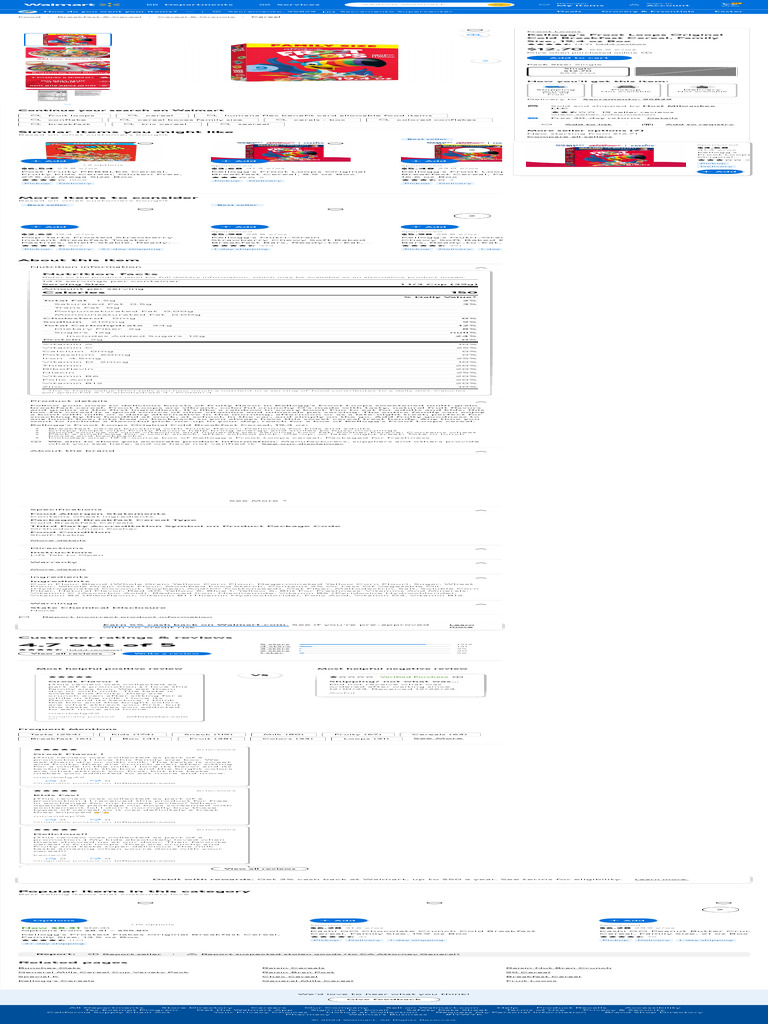 Kellogg's Froot Loops Original Cold Breakfast Cereal, Family Size, 19.4 Oz Box | PDF | Fat | Flour