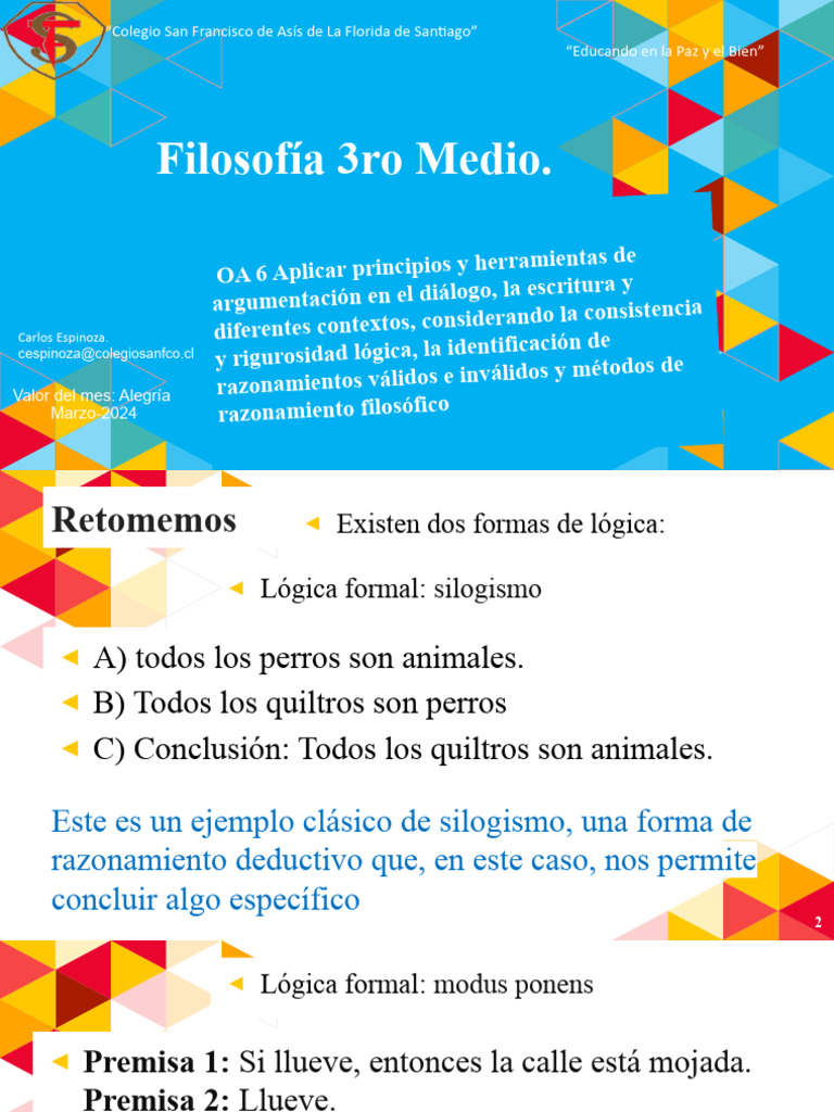 3. Clase. Logica Formal | Descargar gratis PDF | Razonamiento deductivo ...