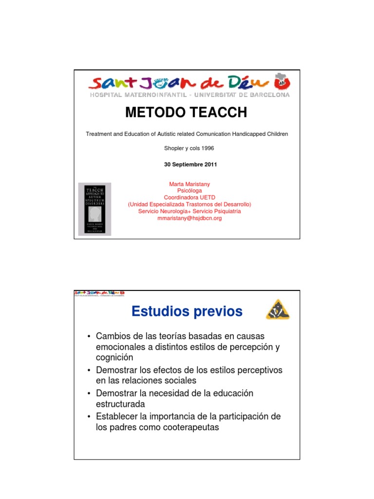 Metodo TEACCH | PDF | Autismo | Adultos