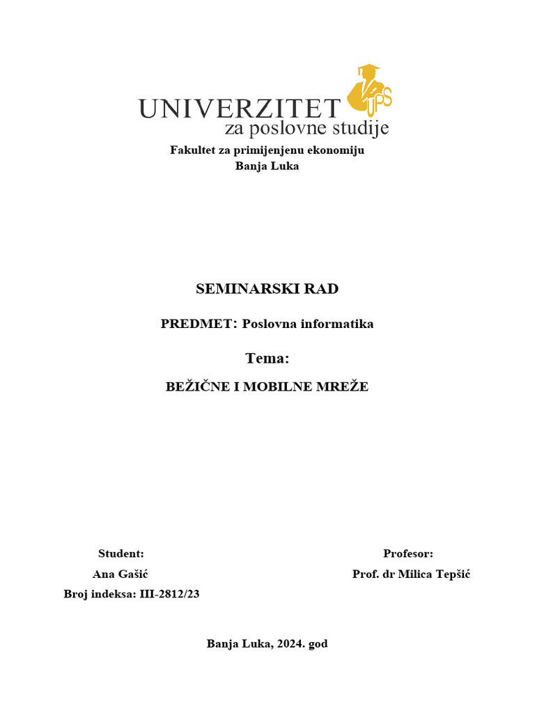 Seminarski Rad | PDF