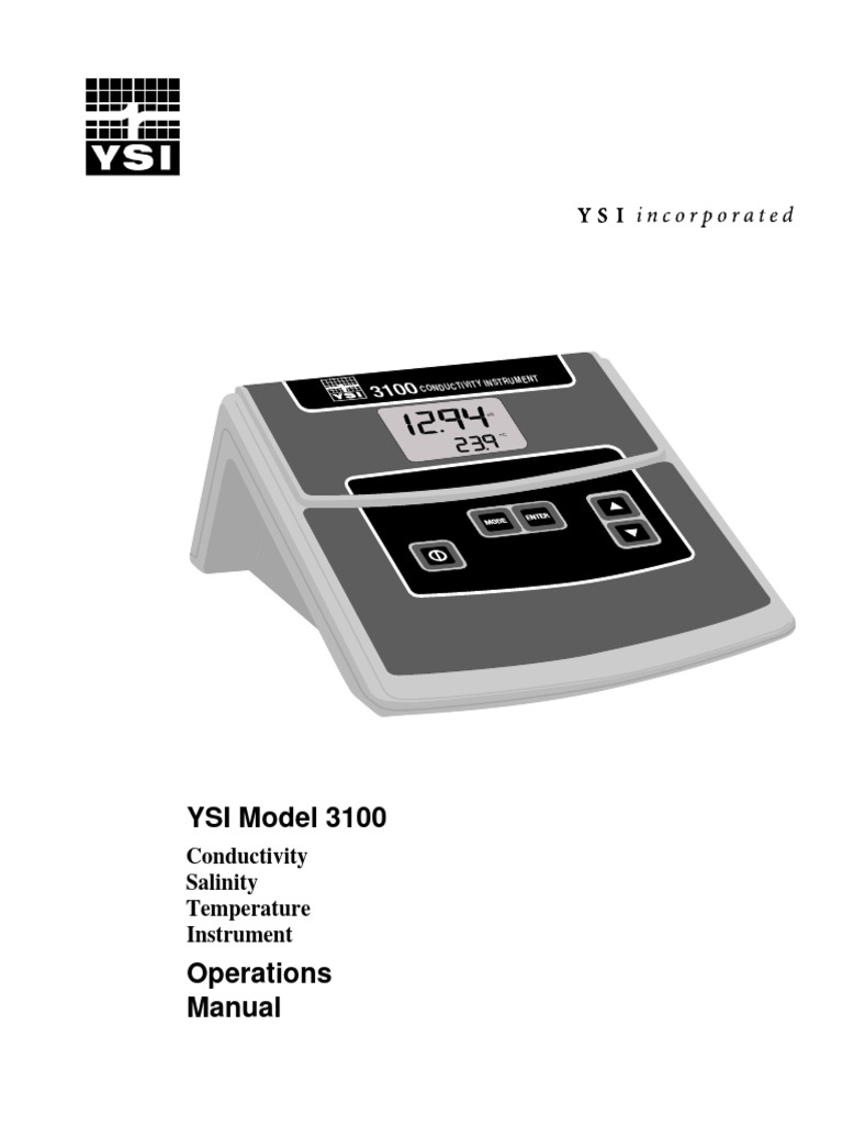 Ysi 3100 | PDF | Calibration | Salinity