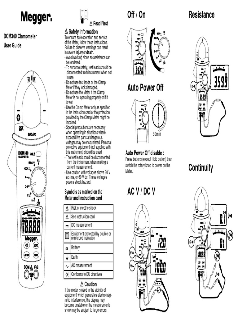 Megger-DCM340-Manual | Download Free PDF | Alternating Current | Power ...