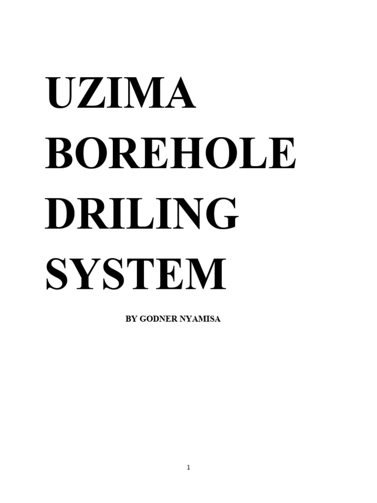 Uzima Borehole Drilling System Overview | PDF | Borehole | Fee