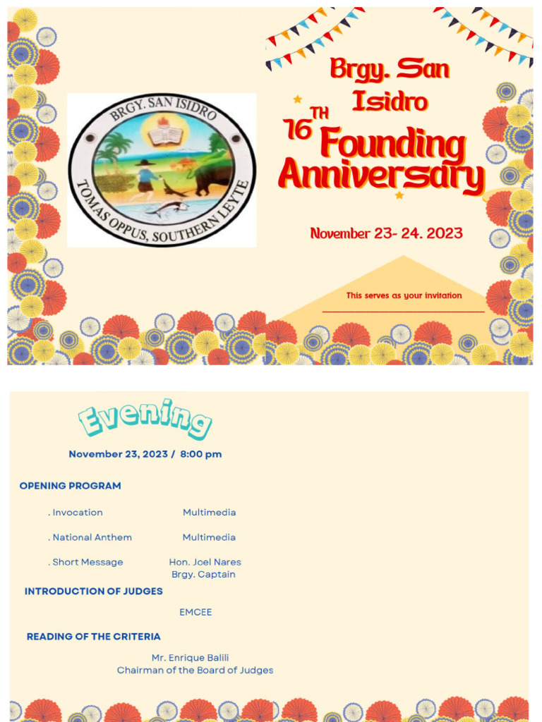 Final Program Anni. | PDF