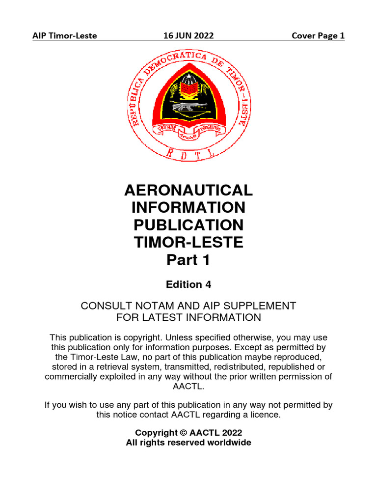 TL AIP Part 1 Edition 4 | PDF | Travel Visa | Customs