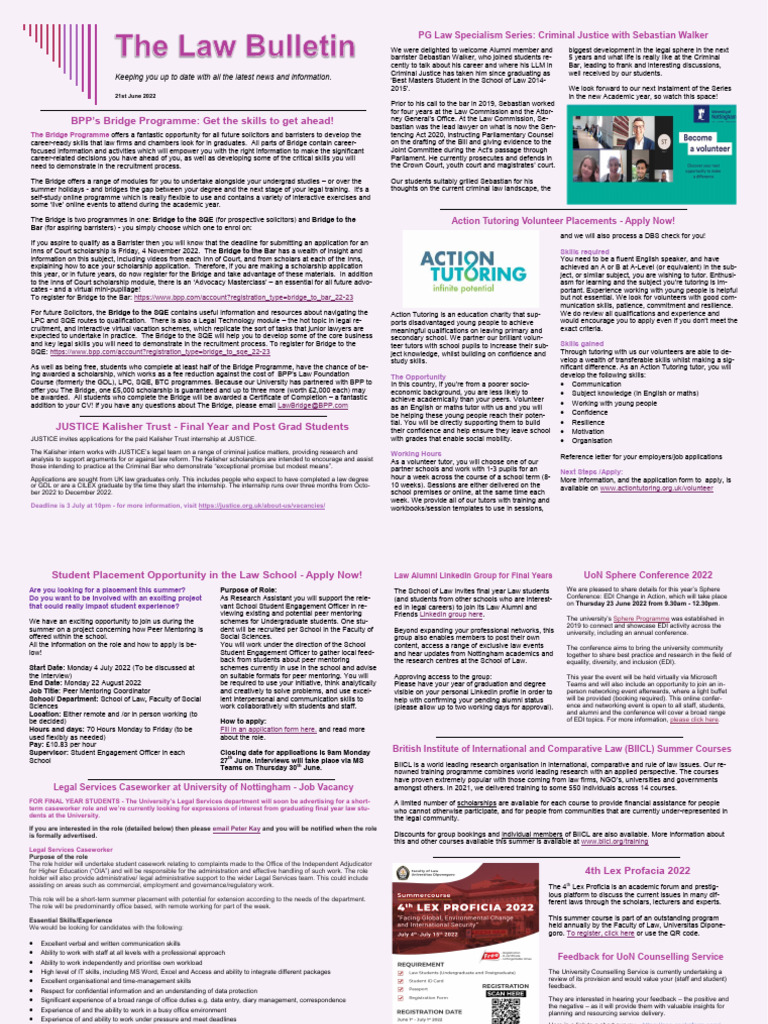 22-06-21 Bulletin | PDF | Barrister | Linked In