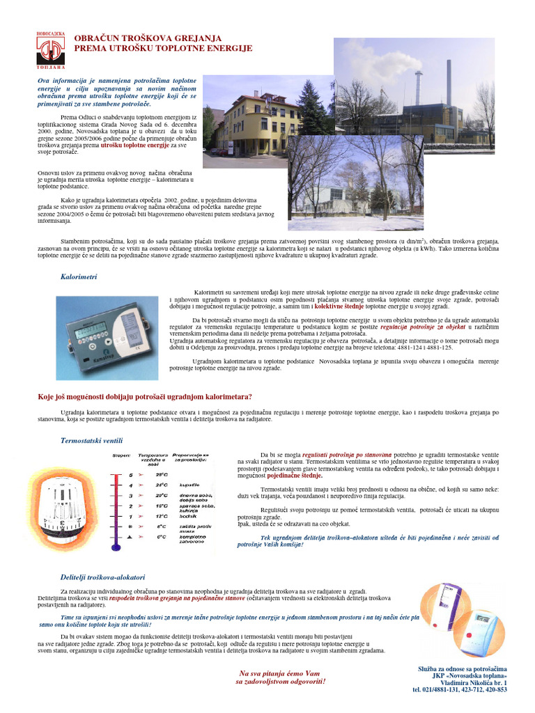 Troskovigrejanja, Toplana NS | PDF
