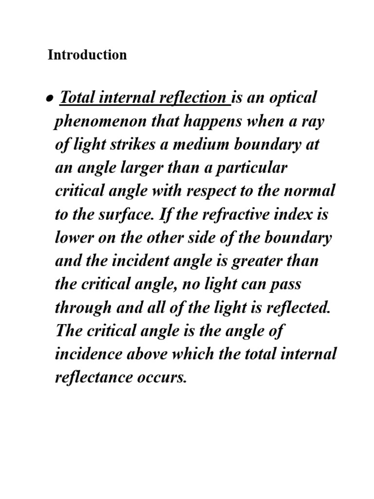 Physics Project 3 | PDF | Reflection (Physics) | Refraction