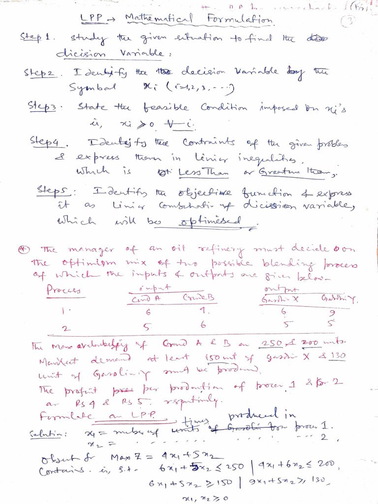 LPP& Graphical Solution | PDF