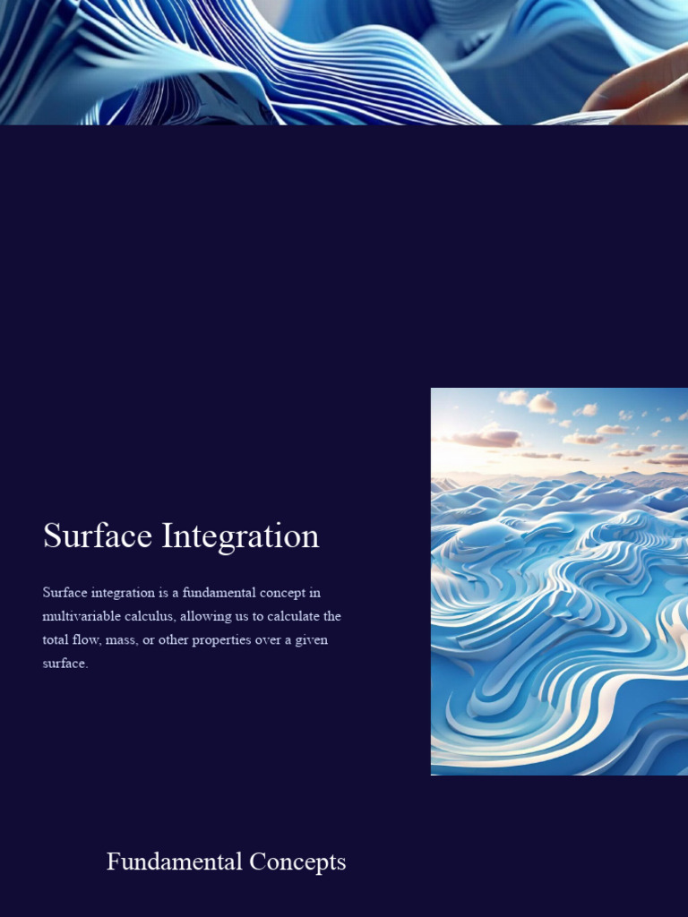 Surface Integration | PDF | Integral | Flux