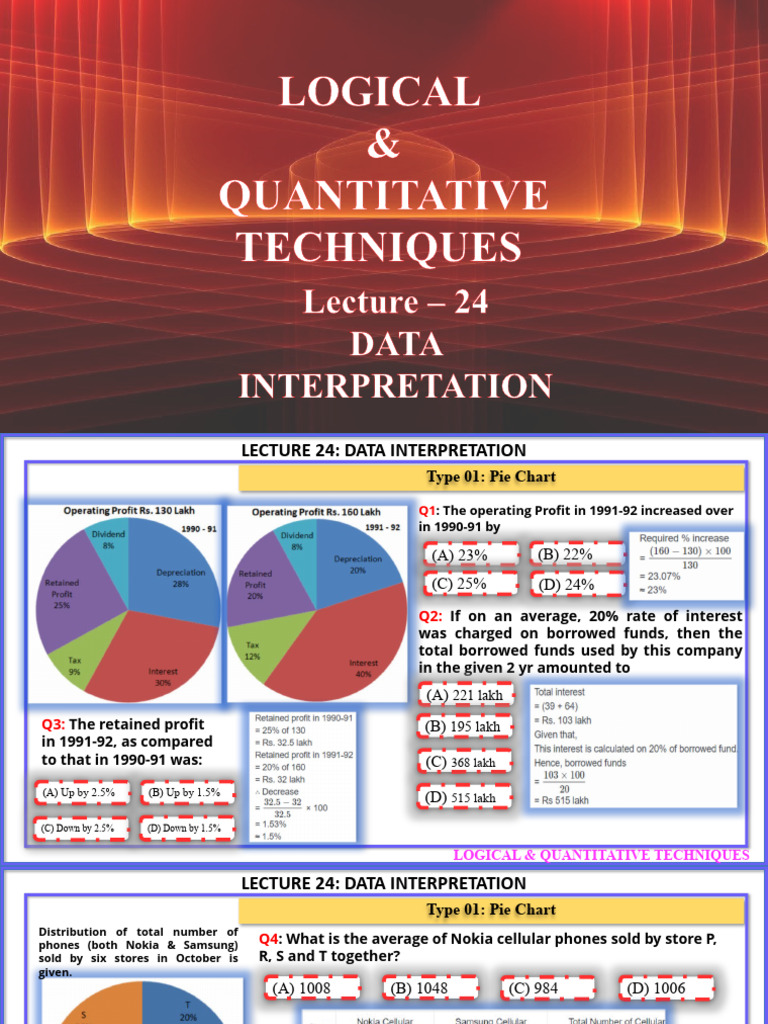Lecture 24 Data Interpretation Pdf Diet Nutrition Diet