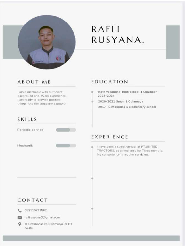 Curriculum Vitae Rafli | PDF