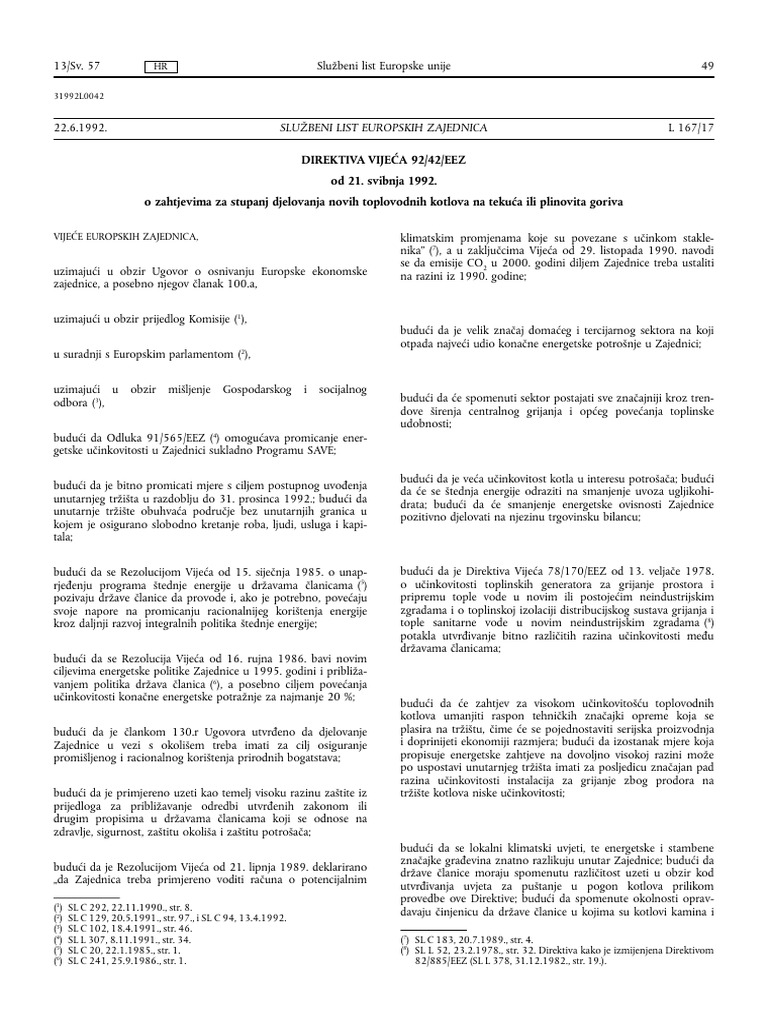 Direktiva 92-42-EEC, HR | PDF