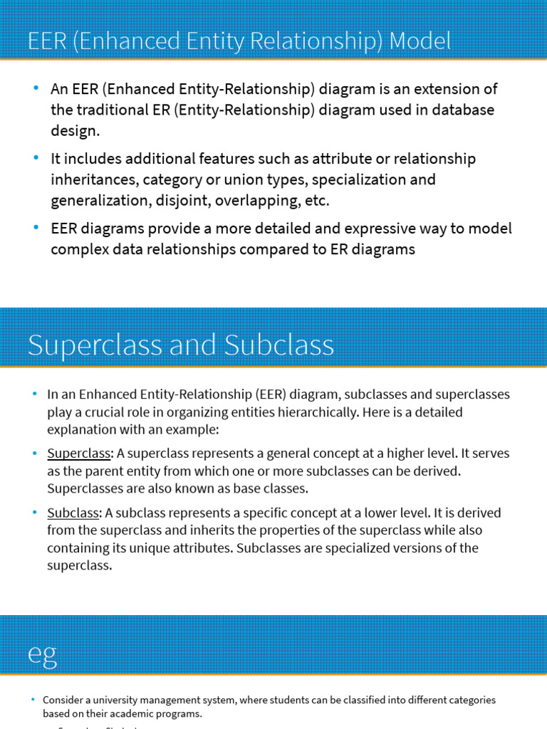 EER Diagram: Superclass & Subclass | PDF | Inheritance (Object Oriented Programming ...