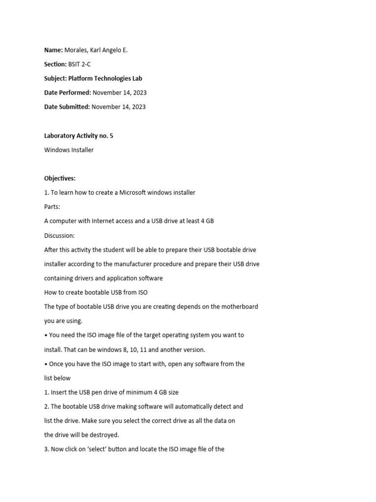 Itec 55 Lab 5 | PDF | Booting | X86 Architecture