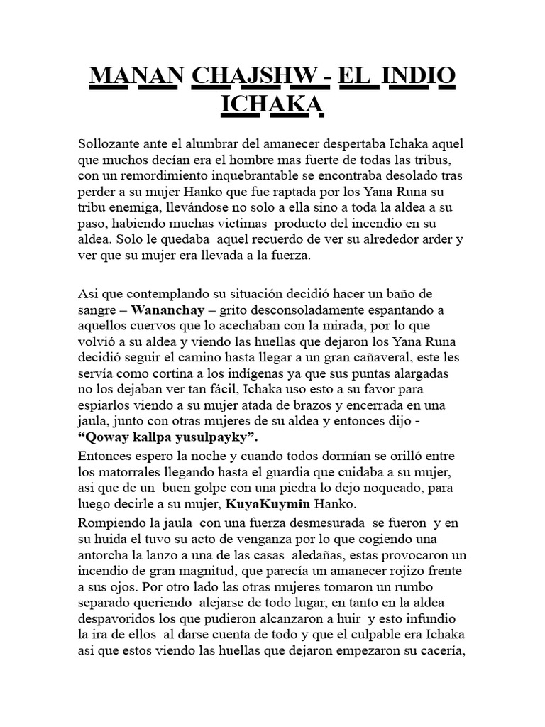 Cuento Indigena | PDF
