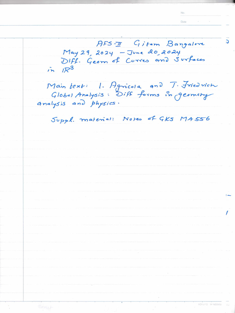 GITAM-Diff Geom June 2024 | PDF