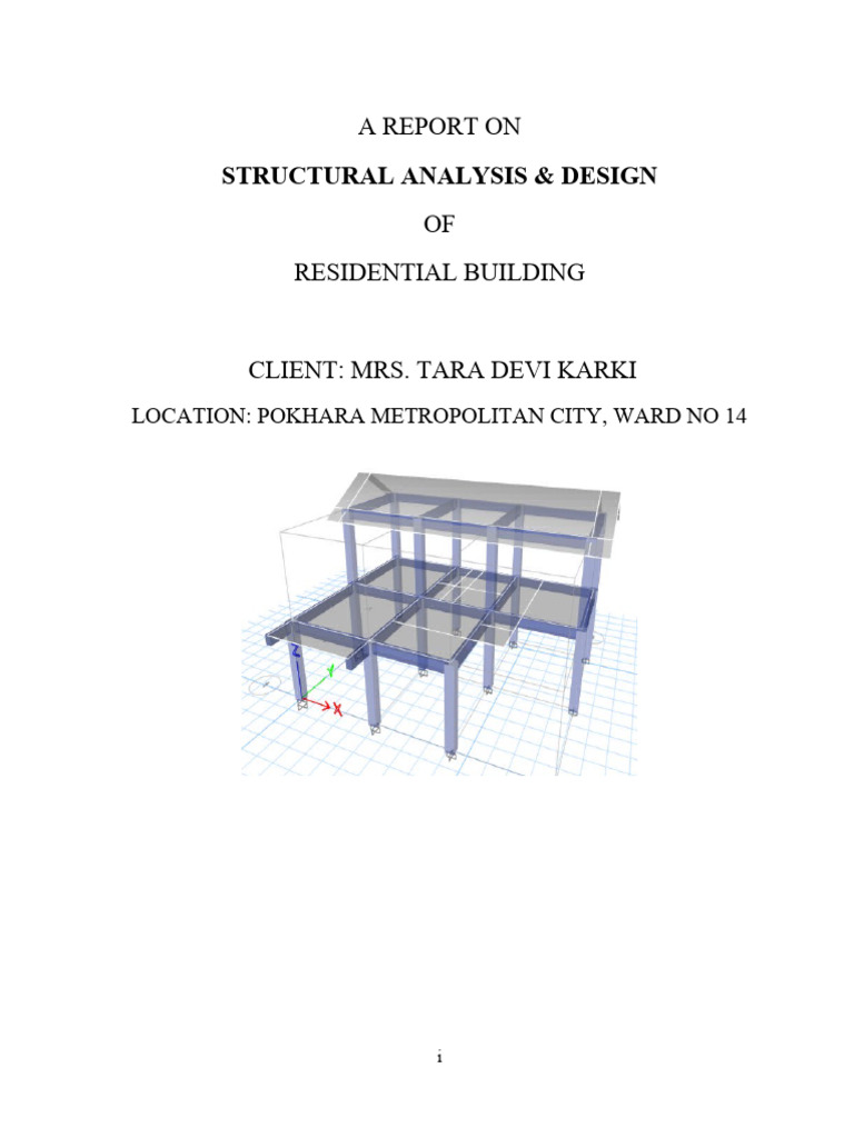 Tara Devi Karki Structural Report | PDF | Earthquake Engineering | Beam (Structure)