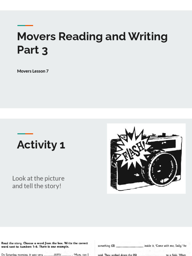 Movers Lesson 7 Activities Guide | PDF